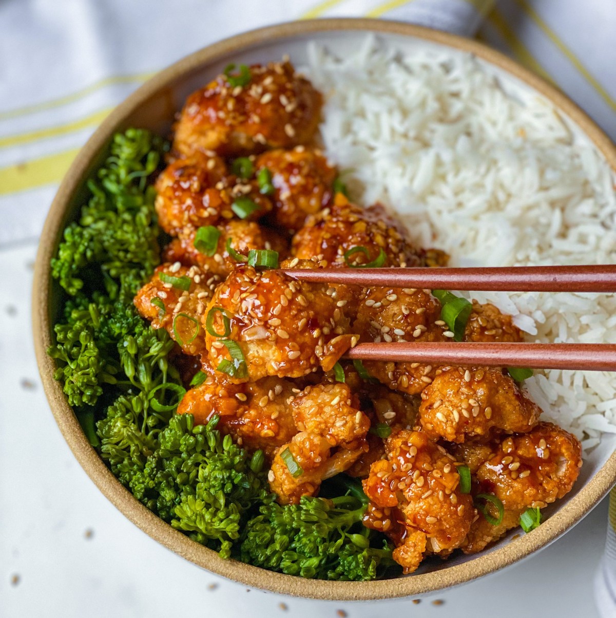 Better Than Takeout Sweet Chili Cauliflower - Jackfruitful Kitchen