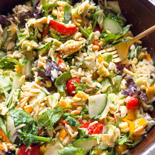 Summer Orzo Salad - Jackfruitful Kitchen