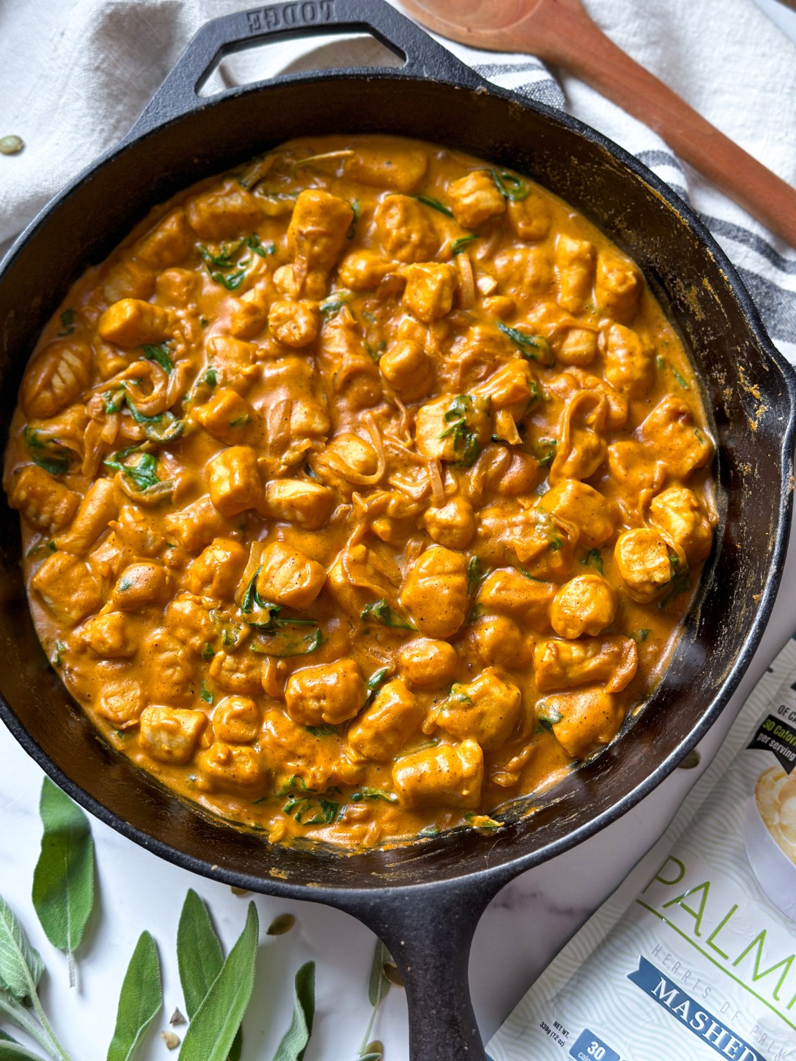 Creamy Palmini Pumpkin Gnocchi - Jackfruitful Kitchen