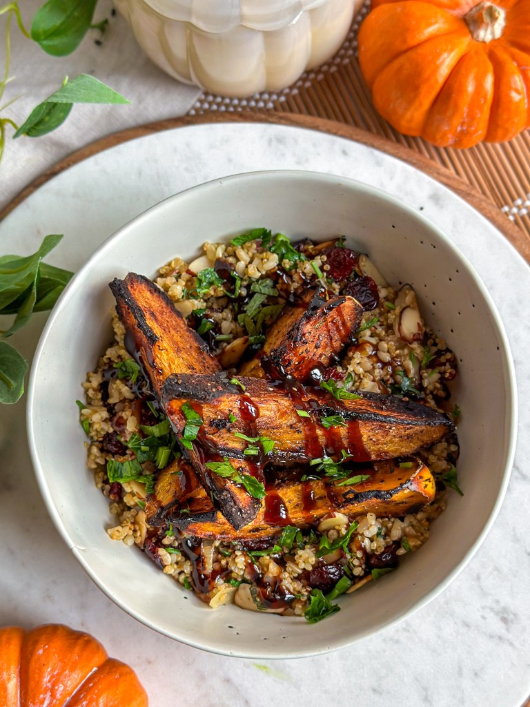 Autumn Squash Grain Bowl - Jackfruitful Kitchen