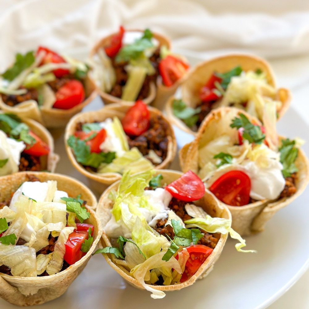 Mini Vegan Taco Cups (Ready in 30!) | Jackfruitful Kitchen